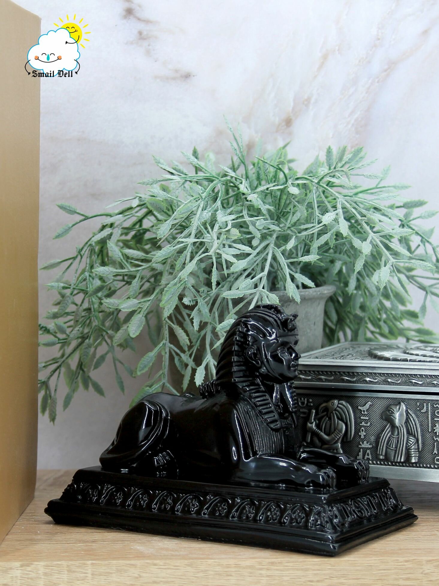 Статуэтка Сфинкс, гипс, 9.5 см, цвет черный глянец