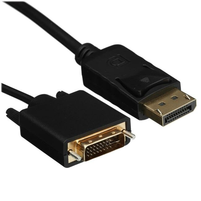 Bion Кабель DisplayPort - DVI, 20M/24+1M, позолоченные контакты, 1,8м, черный [BXP-CC-DPM-DVIM-018]