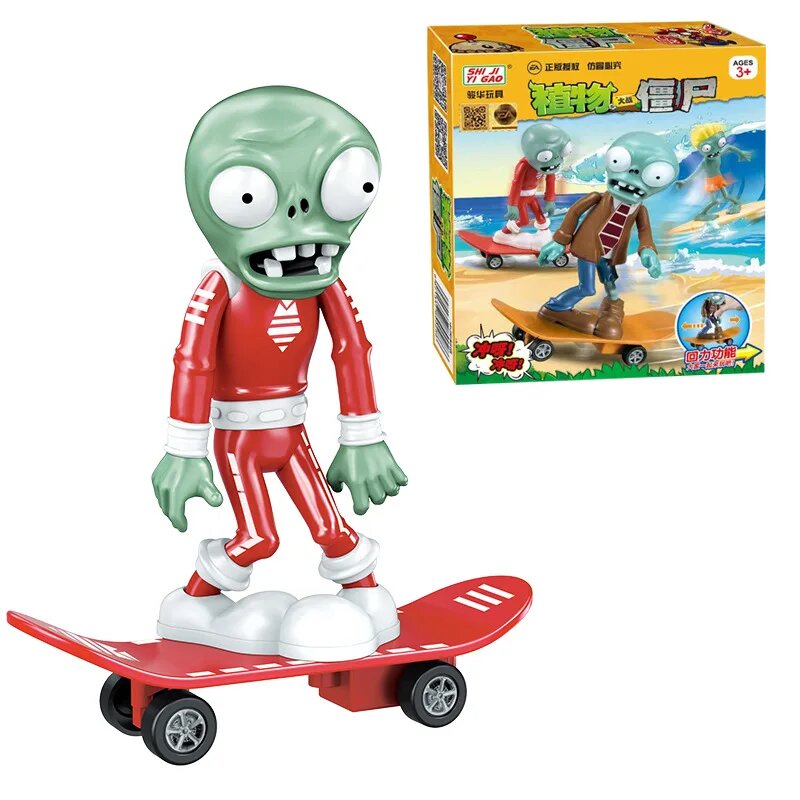 Фигурка Plants vs Zombies на скейтборде, Цвет: 28023 weilai