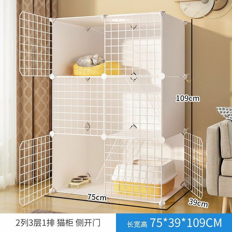 Клетка для кошек для домашнего использования, кошачья вилла с туалетом, очень просторная клетка для домашних животных, трехъярусная клетка для кошек, кошачье гнездо