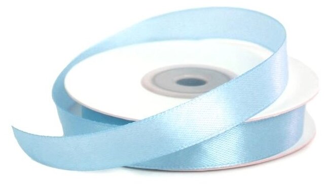 Pastel_lux. Лента атласная, светло-голубая.