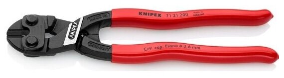 Болторез Knipex 7131200 CoBolt® черненый, черного цвета 200 mm