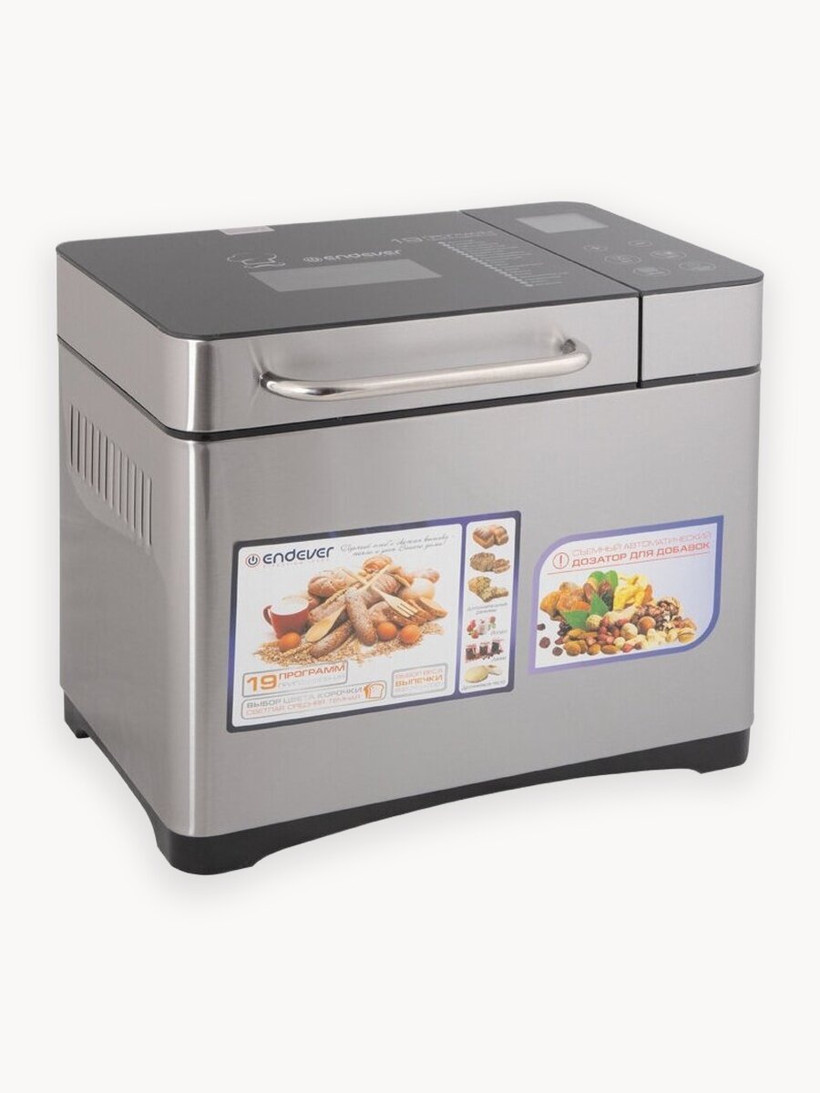 Хлебопечка с замесом теста Endever MB-53 / 19 автоматических программ / 710Вт/ съемный дозатор для ингредиентов