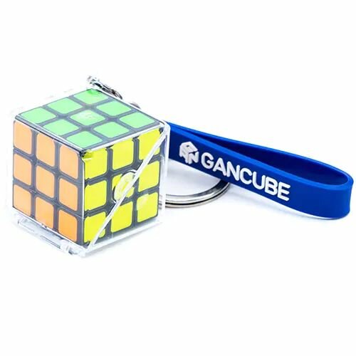 Брелок Кубик Рубика / Gan 328 3x3 Черный / Антистресс головоломка