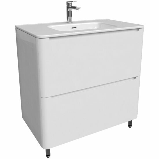 Тумба с умывальником Iddis Edifice EDI80WFi95K напольная, белая, 80 см