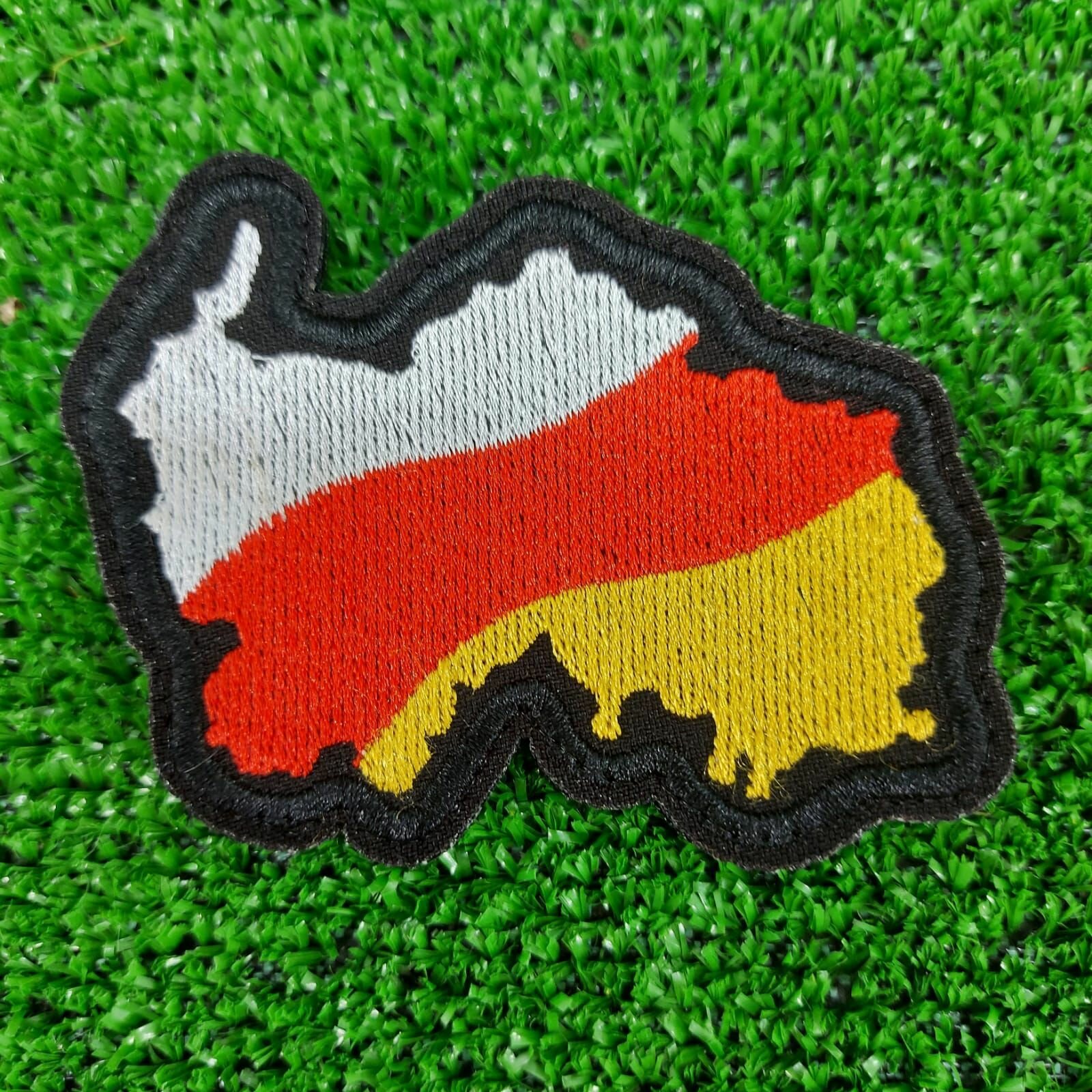 Нашивка ( шеврон патч patch ) тактическая Карта Южной Осетии вышитая на липучке 9,5х7 черная