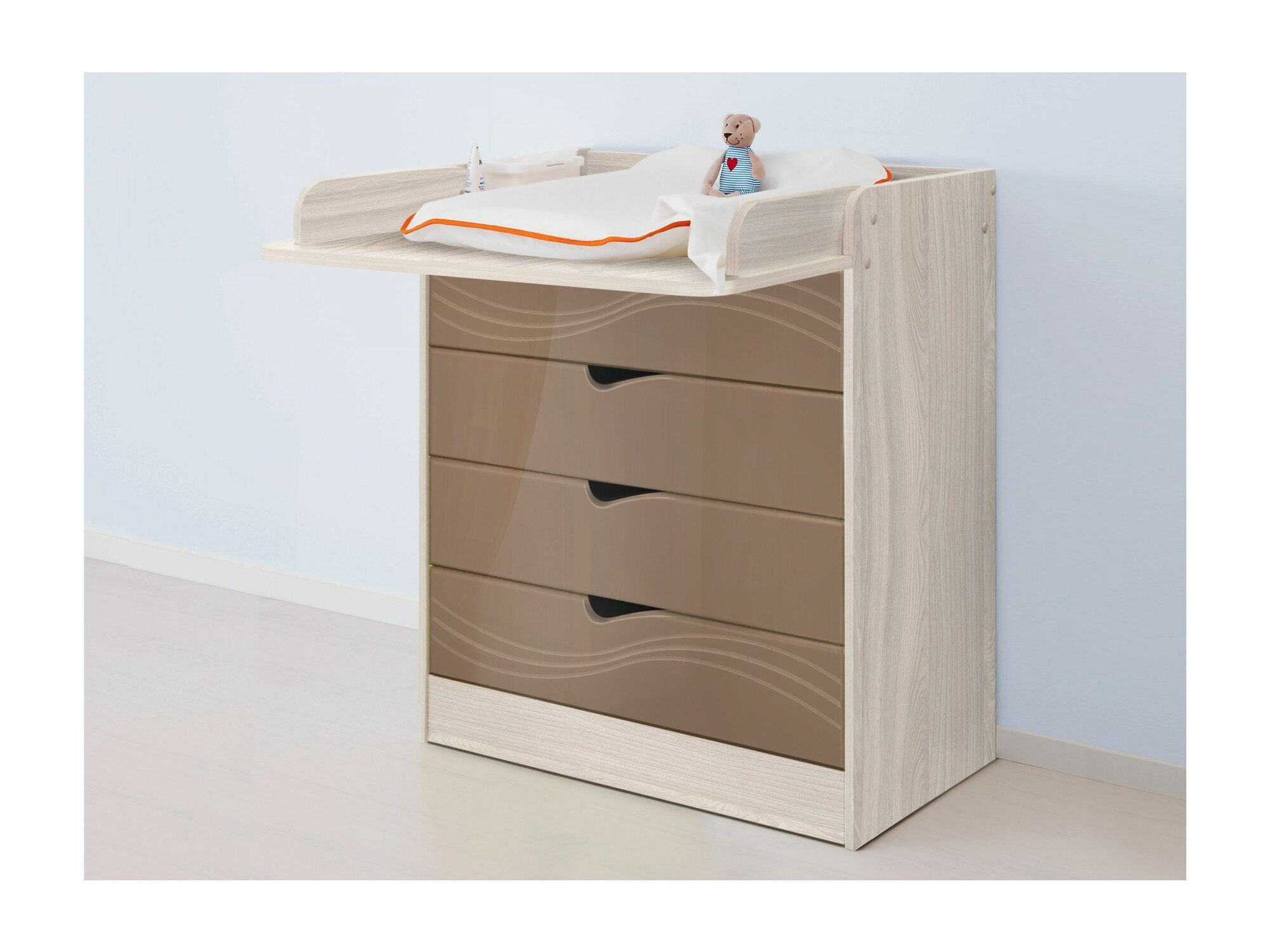 Бриз МДФ Комод раскладной (Волна)