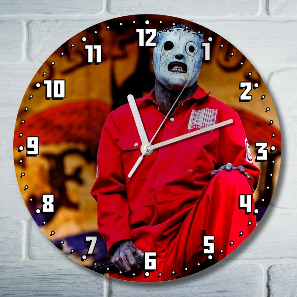 Настенные часы УФ "Музыка Slipknot (Слипнот, Рок, Метал, Грув ) - 9019"