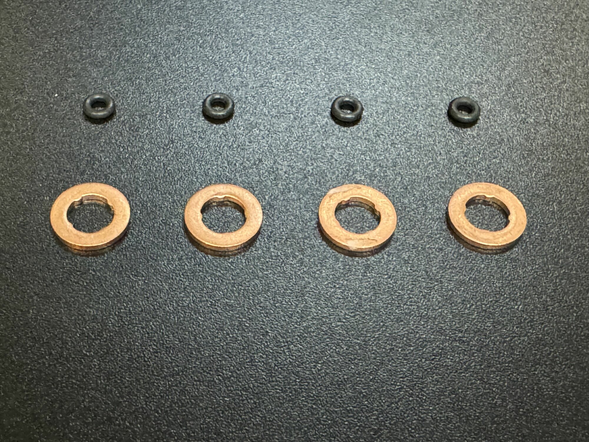 Комплект колечек топливной форсунки на 4 штуки / ремкомплект форсунок дизель для HYUNDAI KIA