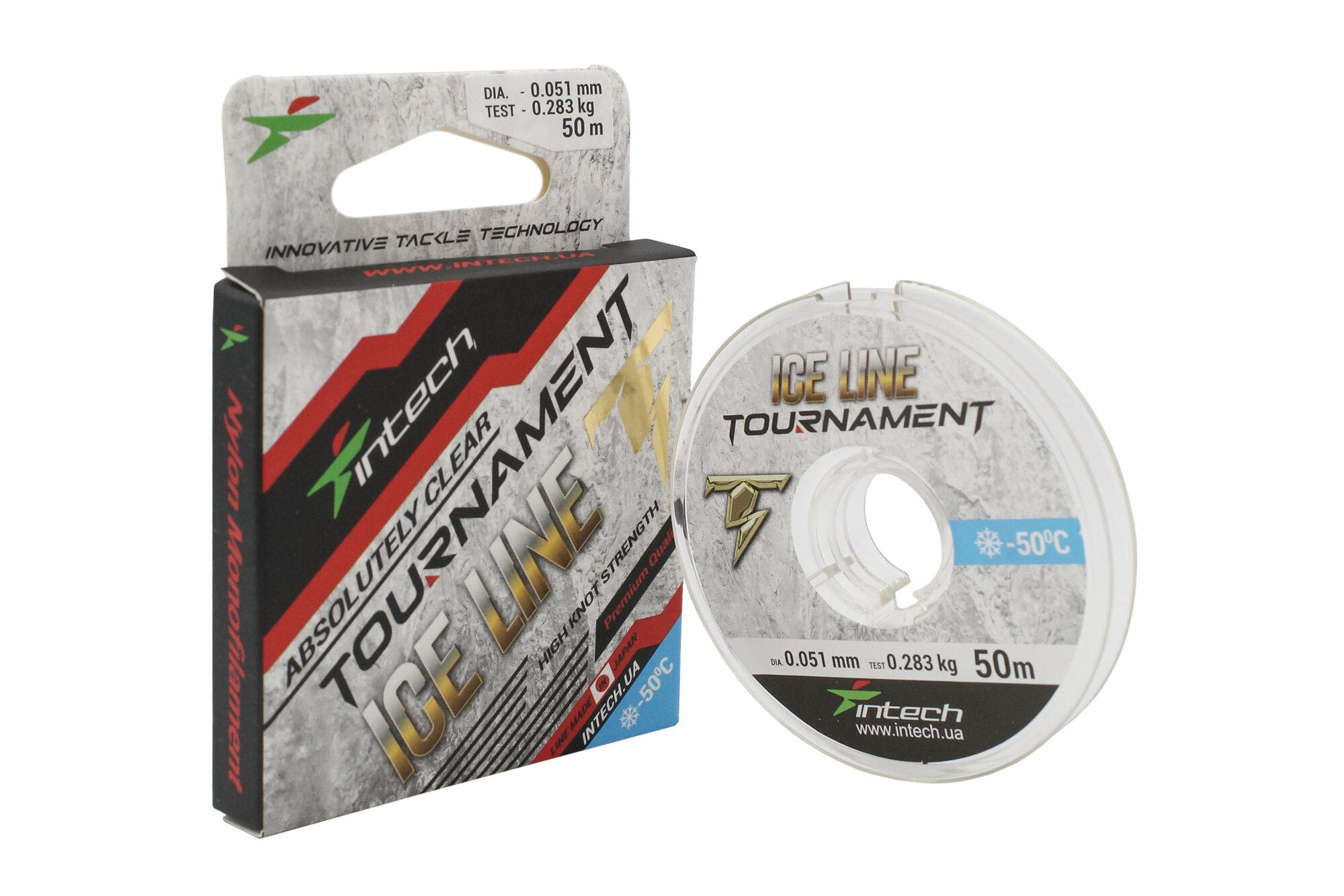 Intech Tournament Ice Line 50 м Ø0,051 мм сила 0,283 кг леска для зимней рыбалки