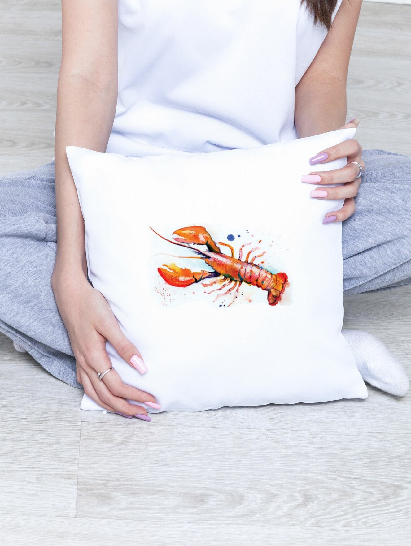 Подушка Лобстер ( Подушка Лобстер , Лобстер , Подушка с Лобстером , Лобстер подушка , Подушка с изображением Лобстера , подушка с животным , подушка с изображением животного , подушка животное ) 35х35см
