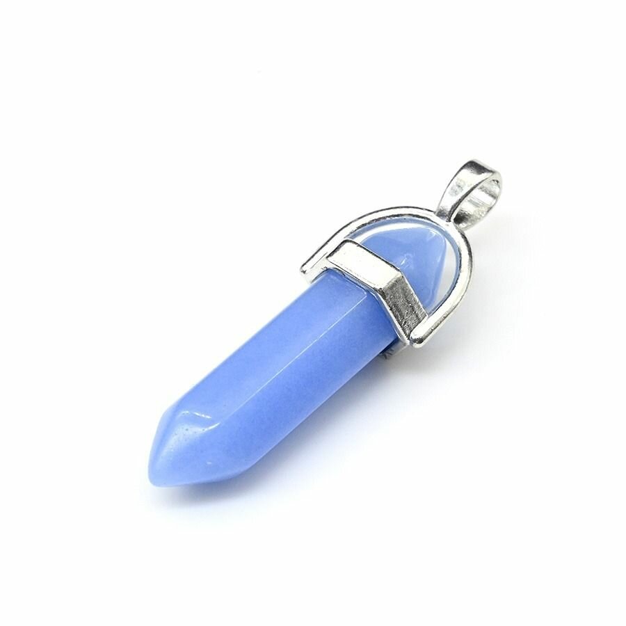 Кристалл - маятник из кварца тонированного цв. голубой 13*10*40мм
