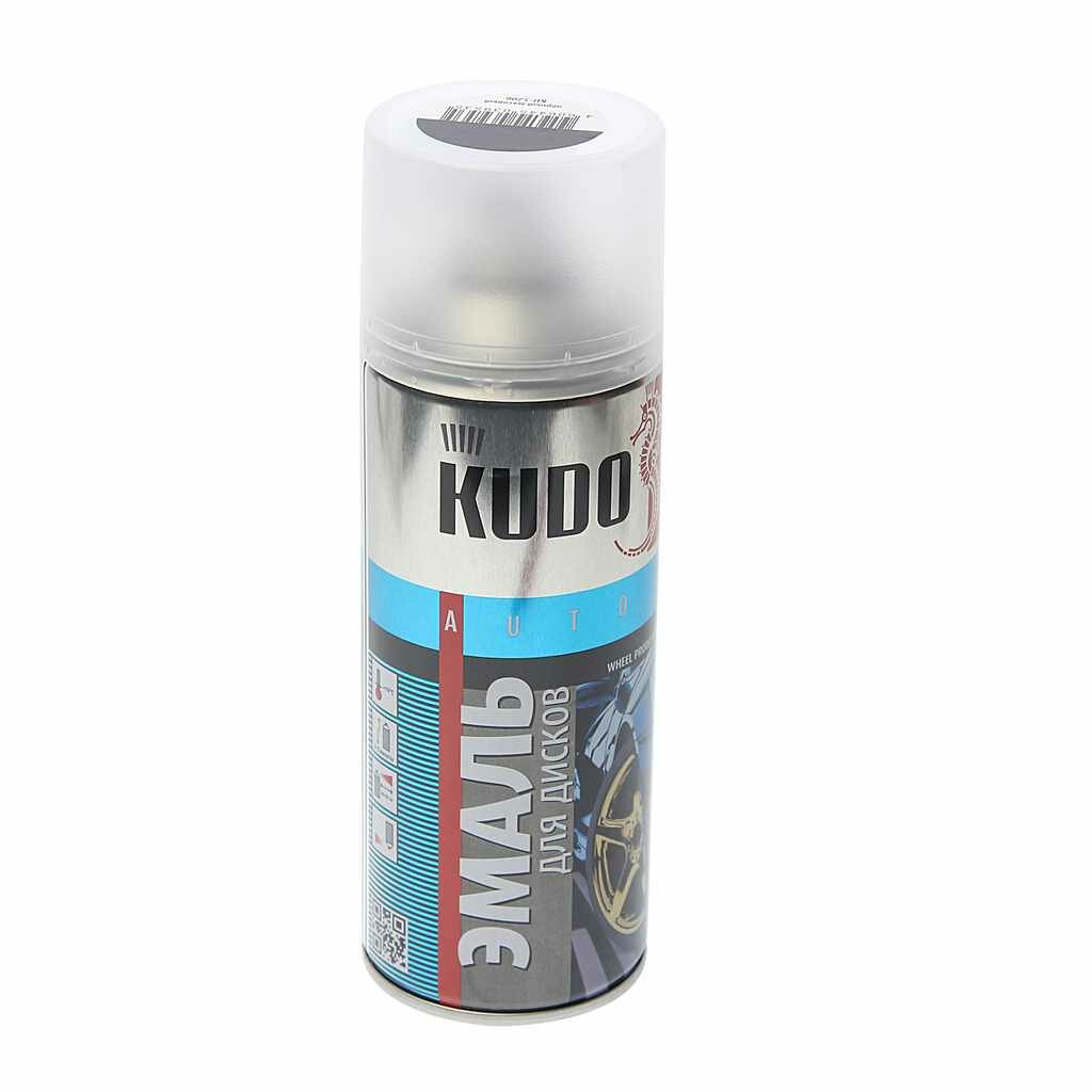 Краска для дисков черная матовая 520мл, KU-5206, KUDO