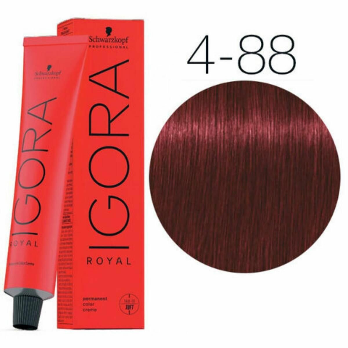 Schwarzkopf Igora Royal - 4-88 средний коричневый красный экстра Стойкая крем-краска для волос 60 мл