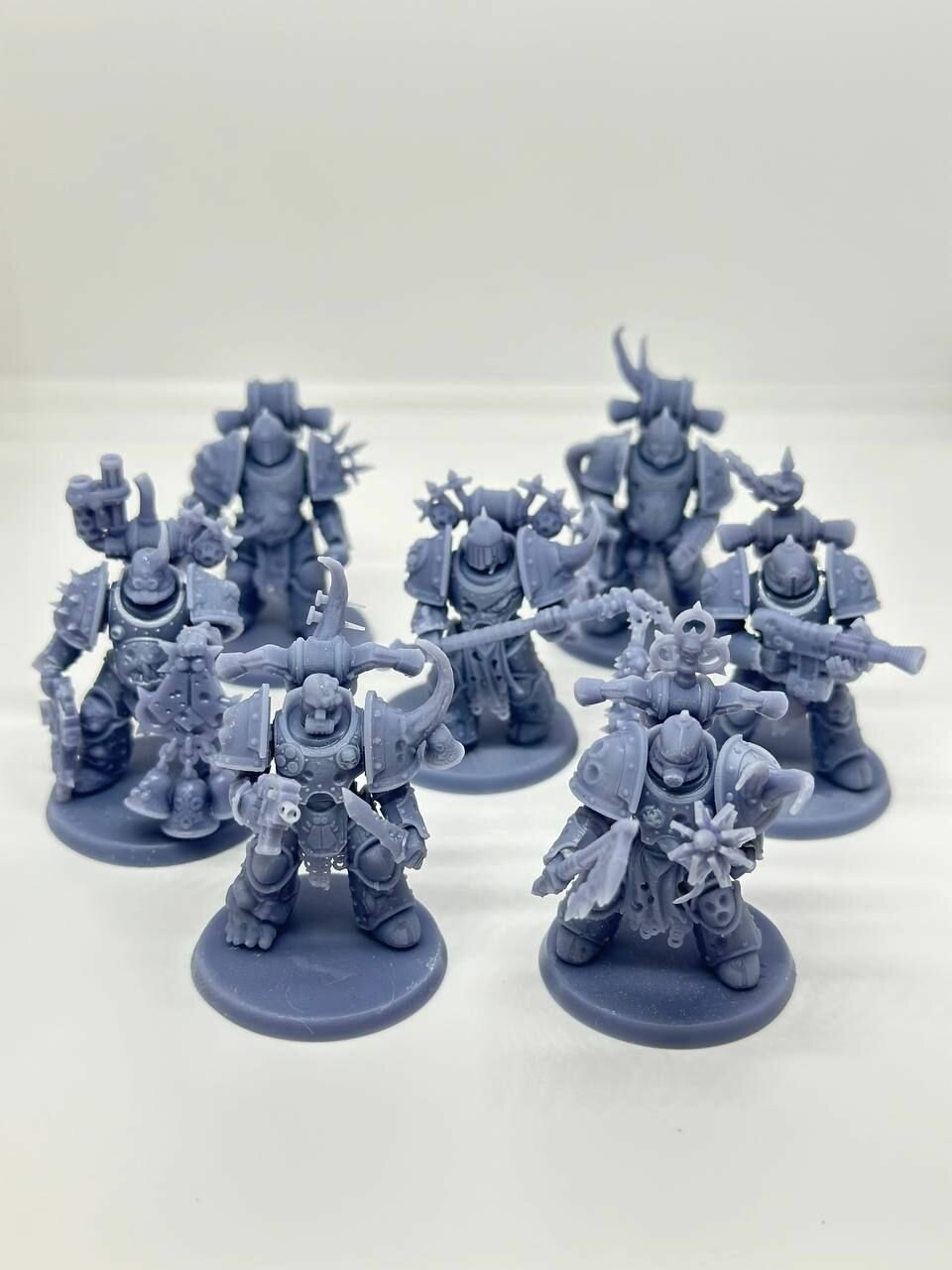 Набор миниатюр "Death Guard: Plague Marines" Warhammer 40k Chaos Space Marine, Death Guard, НРИ. 7 штука.