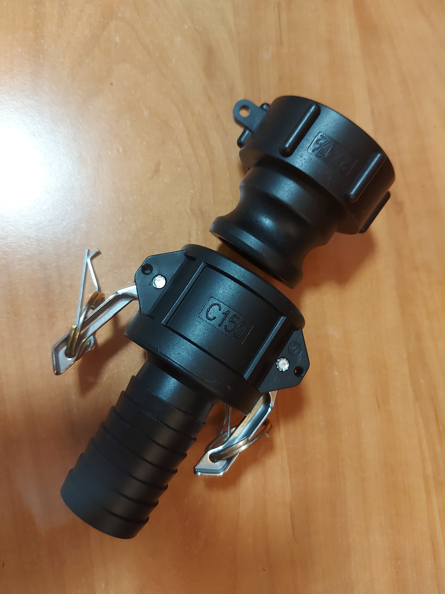 Комплект быстросъемное соединение Камлок (A150) для еврокуба 60мм и елочка для шланга 40мм