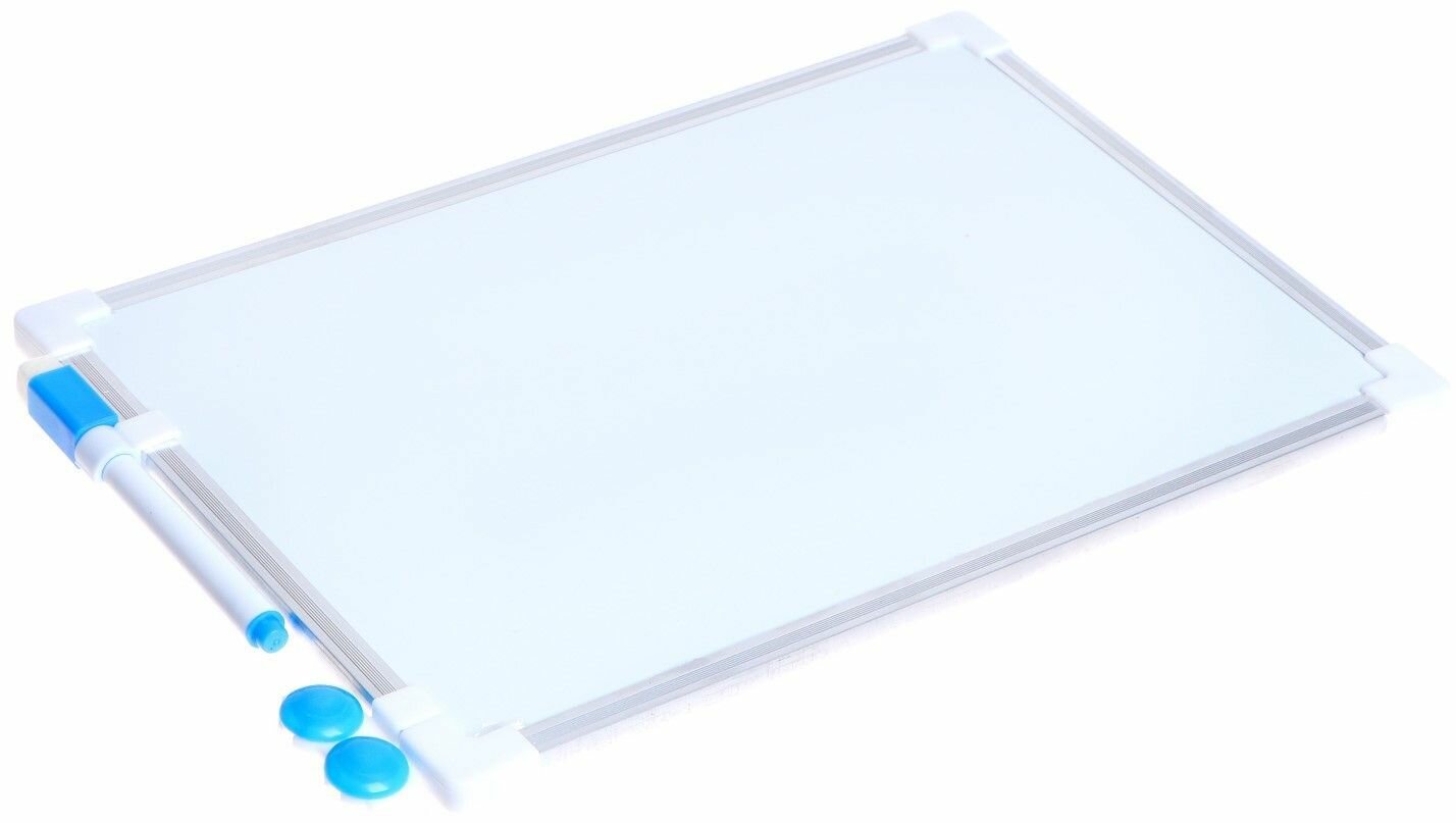 Доска магнитно-маркерная, для обучения письму и рисованию, маркер и магниты в наборе, 32х20 см