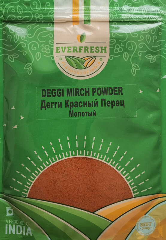 DEGGI MIRCH POWDER, Everfresh (дегги красный перец молотый, Эверфреш), 100 г.