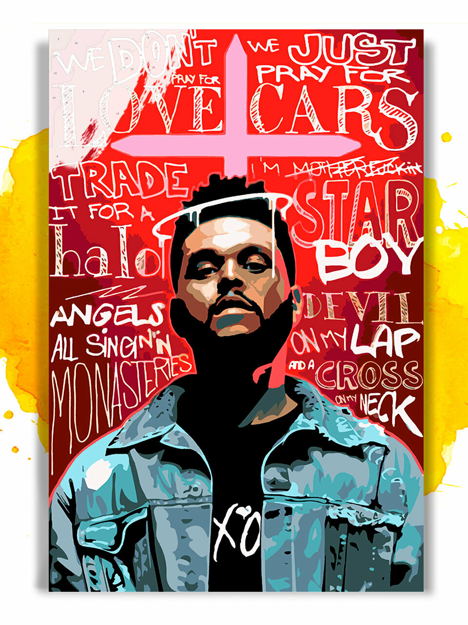 Картина по номерам на холсте The Weeknd Art, 40 х 60 см