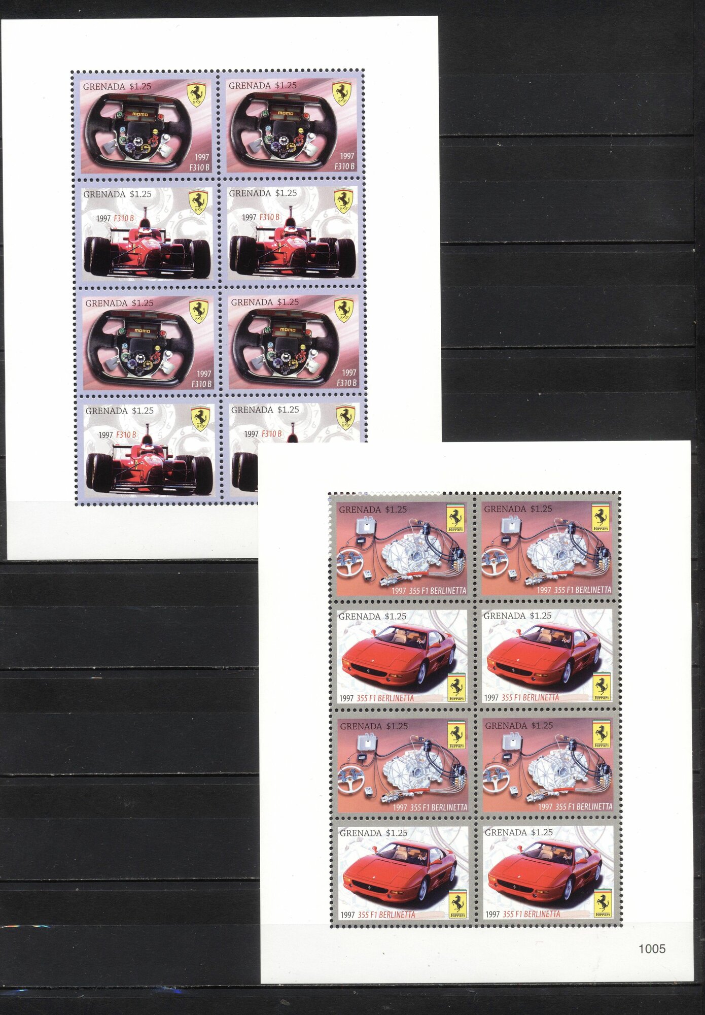 Чистые блоки и марки мира темы "Автогонки: машины и пилоты. Автомобили"