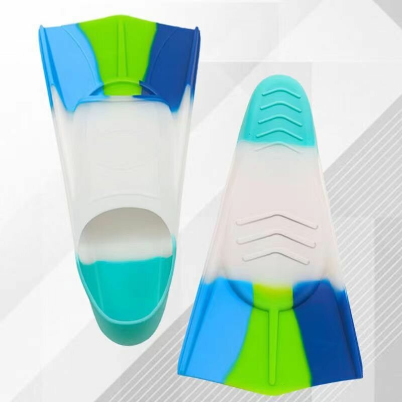 Детские ласты для тренировки плавания, ласты лягушки, ласты утки, для взрослых мужчин и женщин, свободное дайвинг, короткие ласты, профессиональные силиконовые ласты для дайвинга