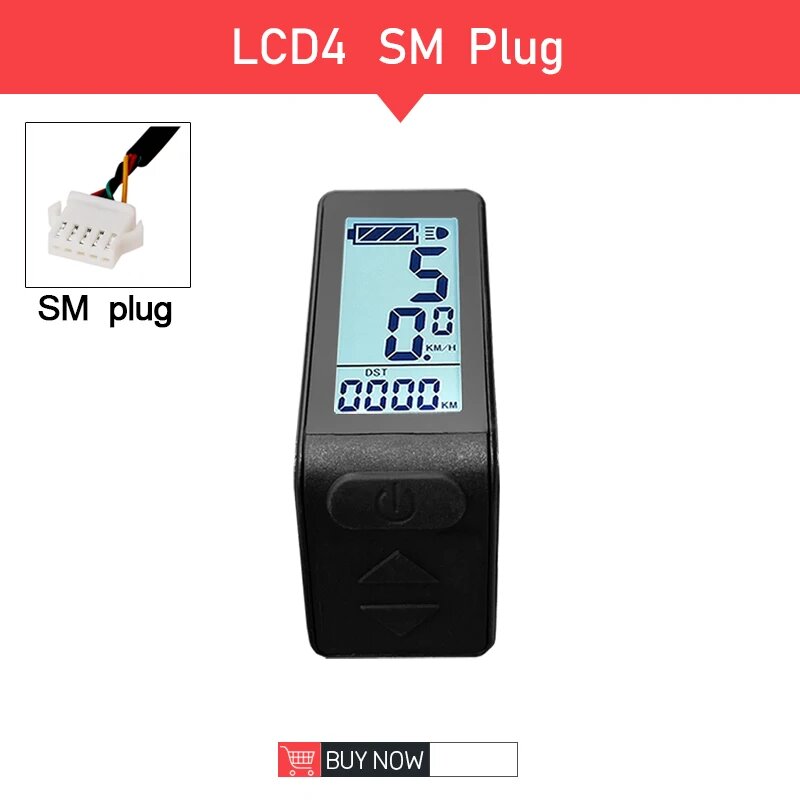 KT Ebike Kunteng Дисплей LCD4 24V36V48V Водонепроницаемый ЖК-дисплей для электрического велосипеда для интеллектуального контроллера KT Детали панели электровелосипеда