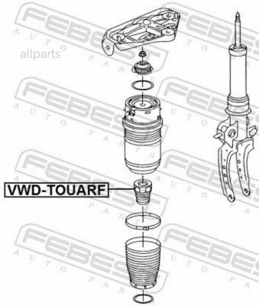 FEBEST VWD-TOUARF Отбойник переднего амортизатора