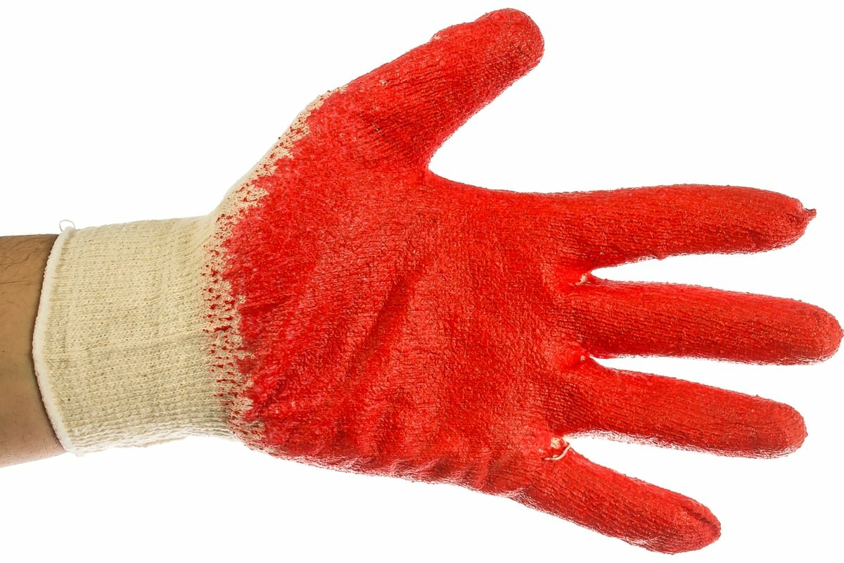 Россия х/б перчатки ПВХ-обливные, 10 класс для сварочных работ и сборки 67724