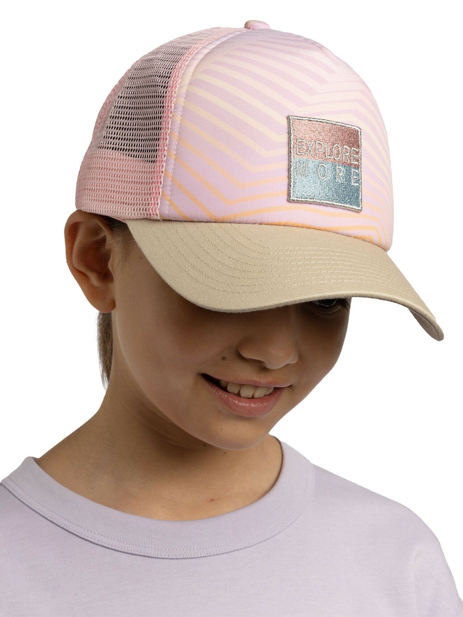 Кепка Buff Trucker cap kids для детей, размер OneSize, розовый — фото 1