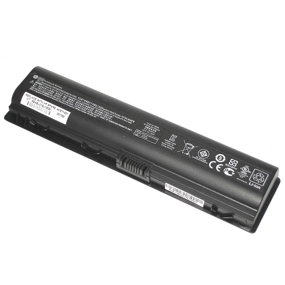 Аккумуляторная батарея для ноутбука HP Pavilion DV2000 DV6000 47-56Wh черная