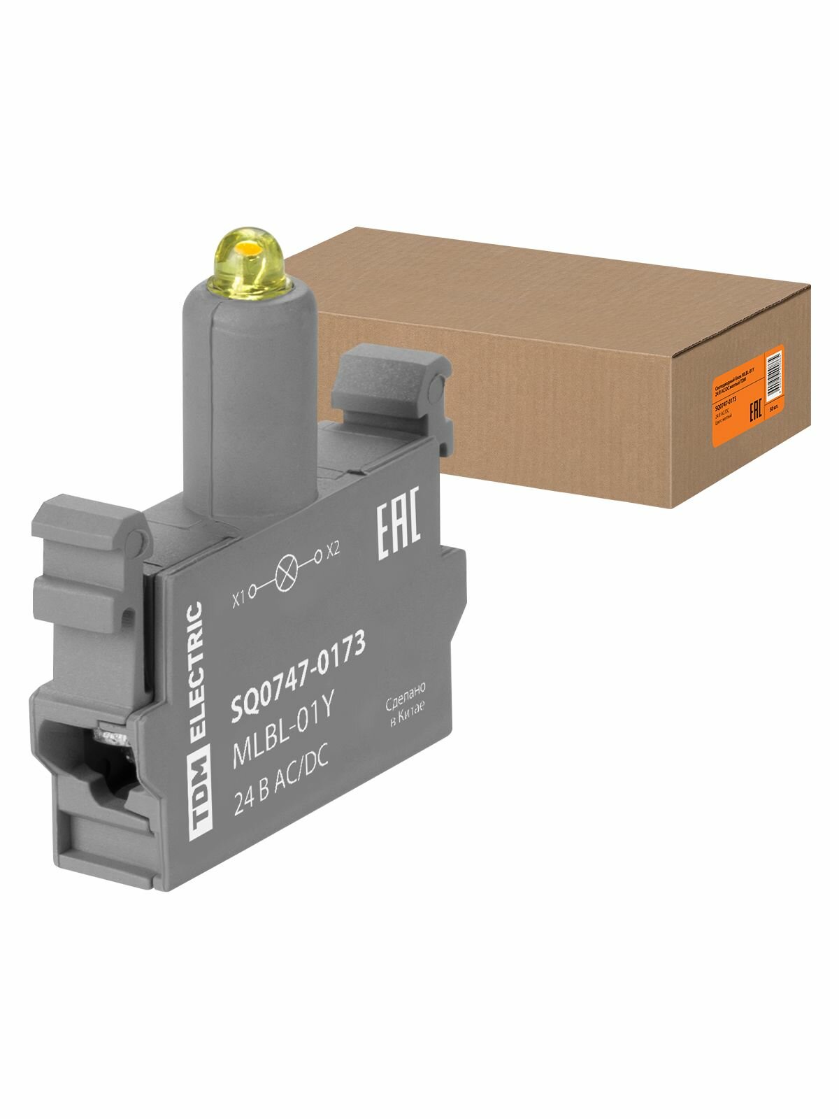 Светодиодный блок MLBL-01Y 24 В AC/DC желтый, (упак. 50 шт.) TDM