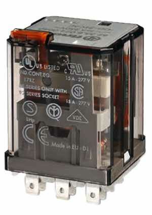 62.33.9.024.0060, Силовое реле; монтаж в розетку или наконечники (4.8х0.5мм); 3CO 16A; катушка 24В D