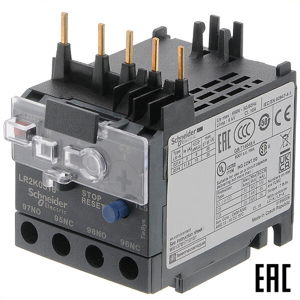 Реле тепловое Schneider Electric LR2K0316 (8-11,5А) для контакторов LC1K