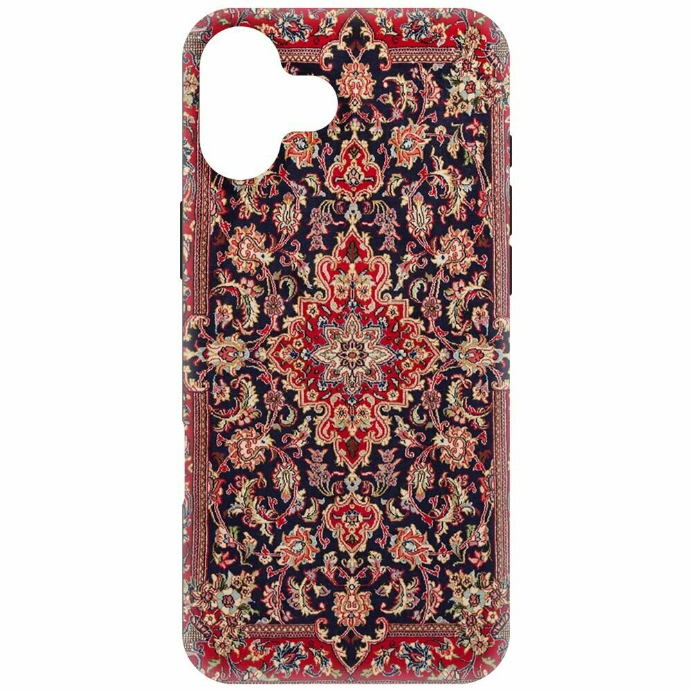 Чехол-накладка Krutoff Soft Case Тот самый ковер для iPhone 16 Plus черный