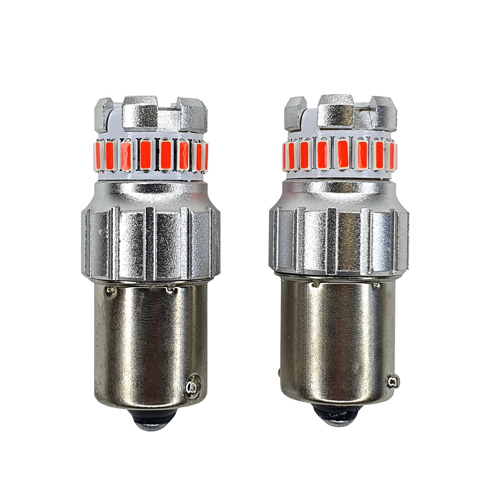 Лампы led сигнальные 2шт Lightbay Zircon 1156 BA15s в автомобильные фонари красный в птф, стоп-сигналы
