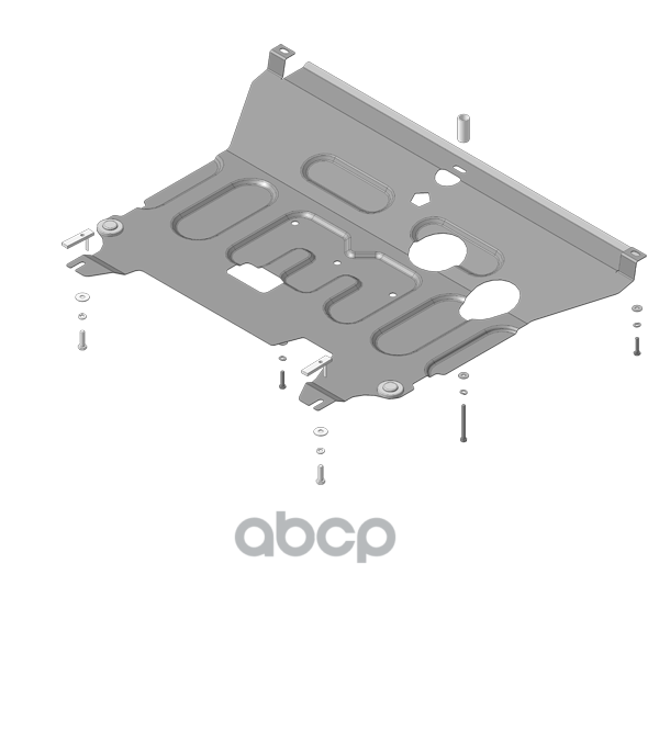Защита картера двигателя, КПП (1,5 мм, сталь) для Kia Rio X 2020-2022, Kia Rio X-Line 2017-2020, Kia Rio седан 2017-2022, Hyu.