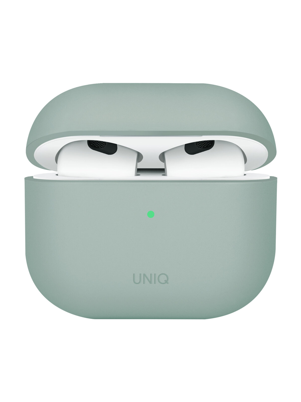 Uniq для Airpods 4 чехол LINO Liquid silicone Iceplant Green