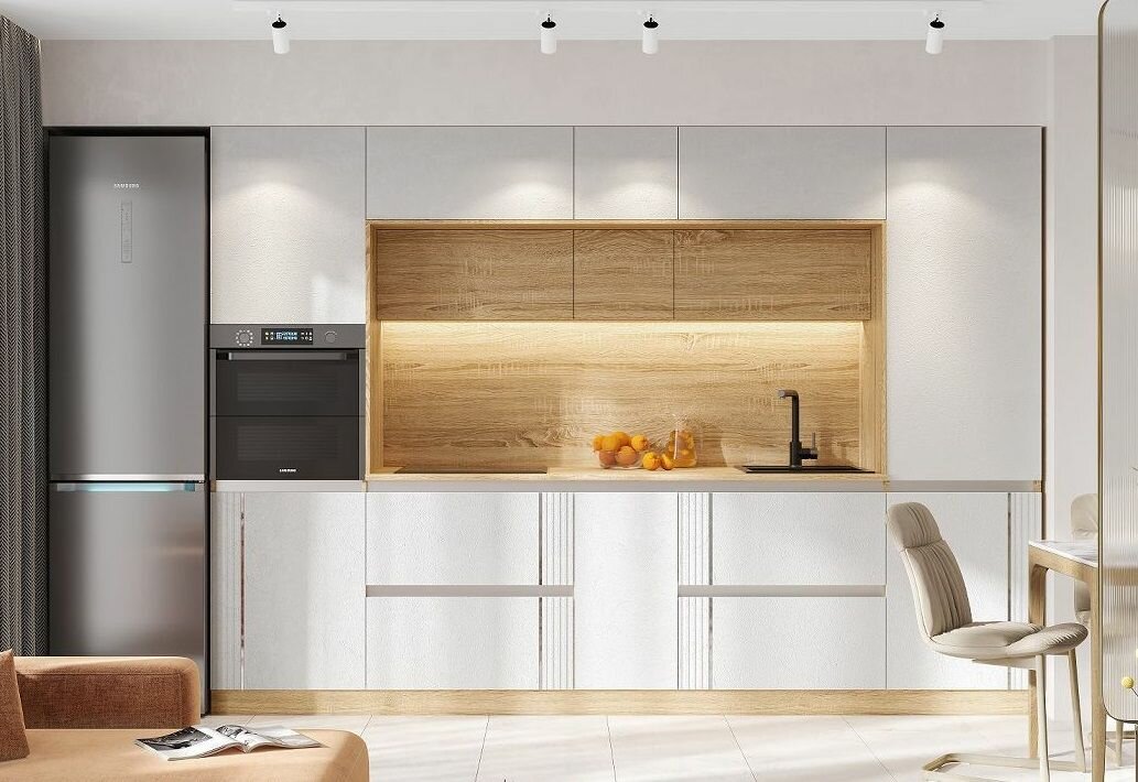 Кухня Карина МДФ Бьянко 3,25 м