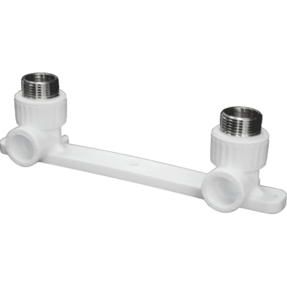 Комплект настенный для смесителя Valfex 20x3/4" н. р. (20/5) белый 10124320, 20×3