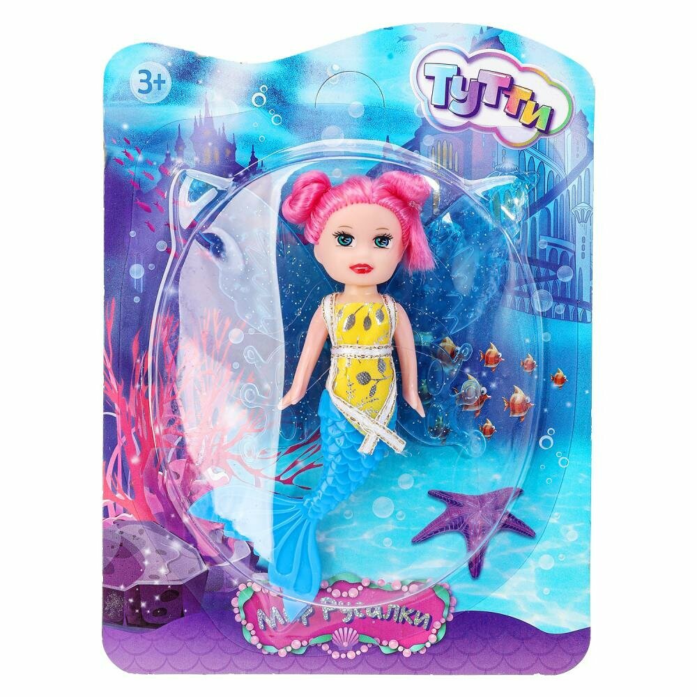 Кукла русалка Тутти с крыльями, 13 см. Y1903O154-4-RU