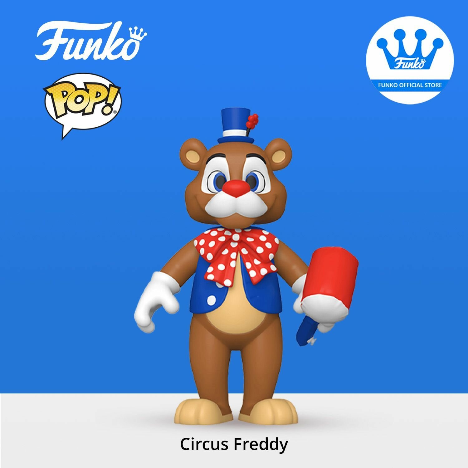Фигурка Funko Action Figure FNAF Balloon Circus Circus Freddy 67624 по мотивам компьютерной игры "FNAF" винил 9,5 см