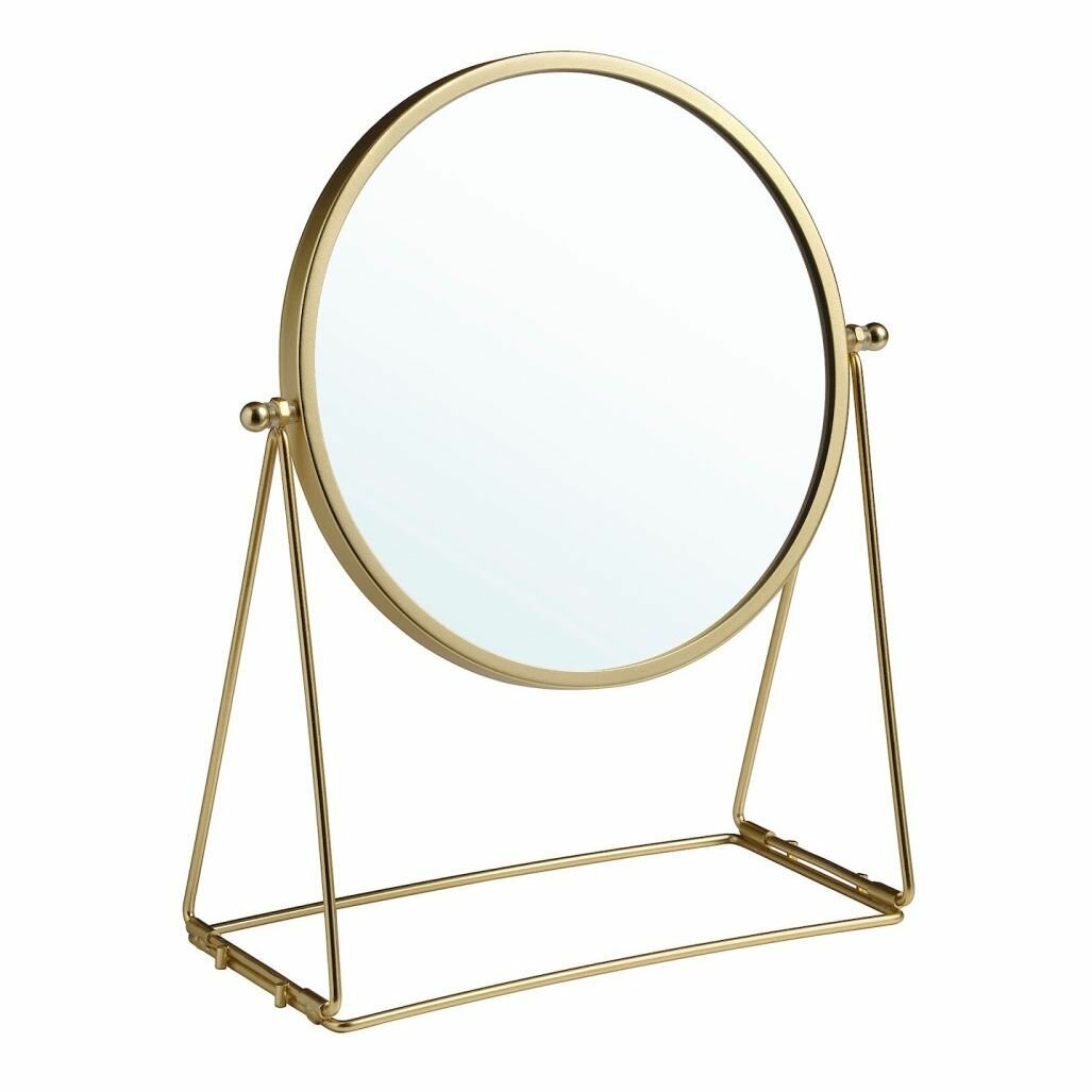 LASSBYN Зеркало настольное IKEA, золотой, 17 см (90471034)