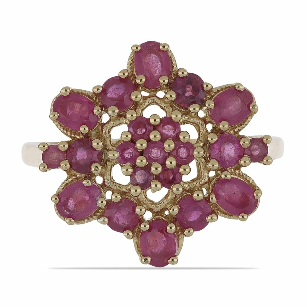 Кольцо, серебро, 925 проба, рубин