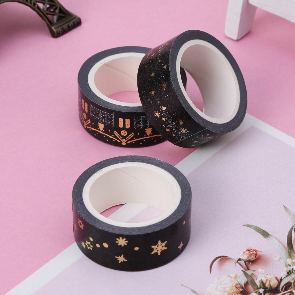 Декоративная лента для ночного неба с черным отливом- случайный стиль