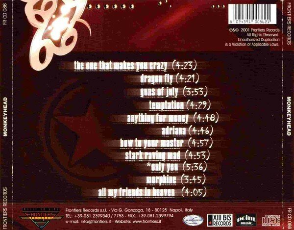 Monkeyhead. Monkeyhead (CD) (СД диск, CD Box, Россия, CD-Maximum) — фото 1