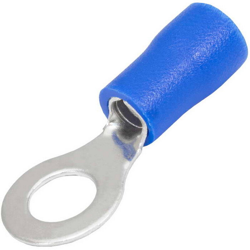 Наконечник кольцевой изолированный 2-4, 27 А, 16-14 AWG, синий, латунь луженая