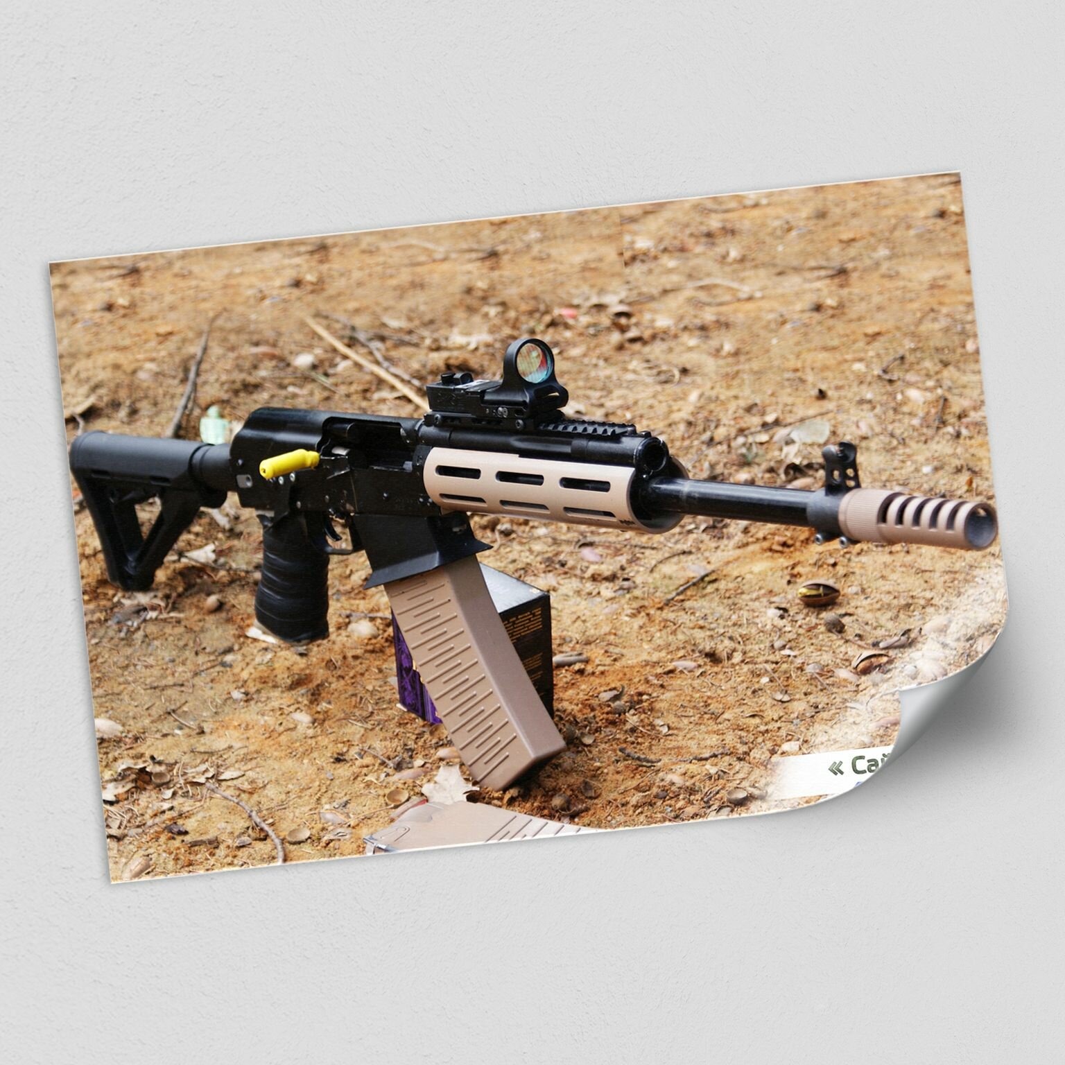Плакат "Ружье Сайга-12 " из серии "Оружие России" / А-3 (42x30 см.)