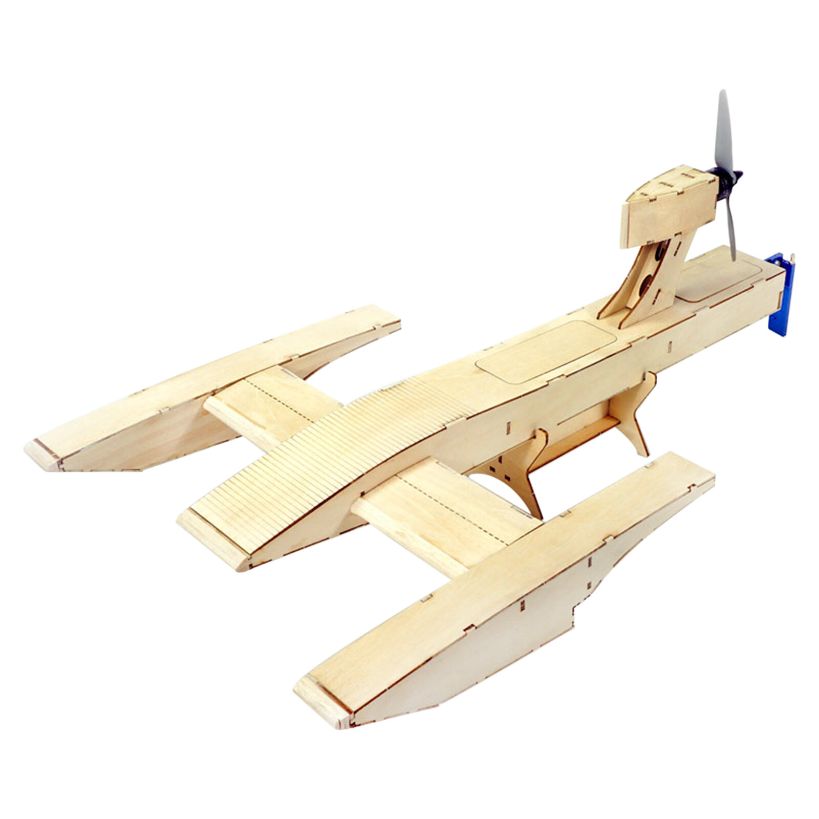 Деревянная ветровая лодка 600 мм с металлическим валом двигателя, рулем и лопастями