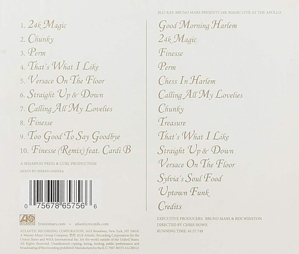 Bruno Mars - 24K Magic (cd + Blu-ray) — фото 1