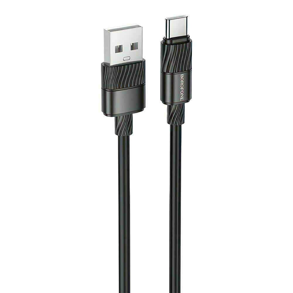 USB кабель BOROFONE BX106 Charge Type-C, 3А, 1м, PVC (черный)